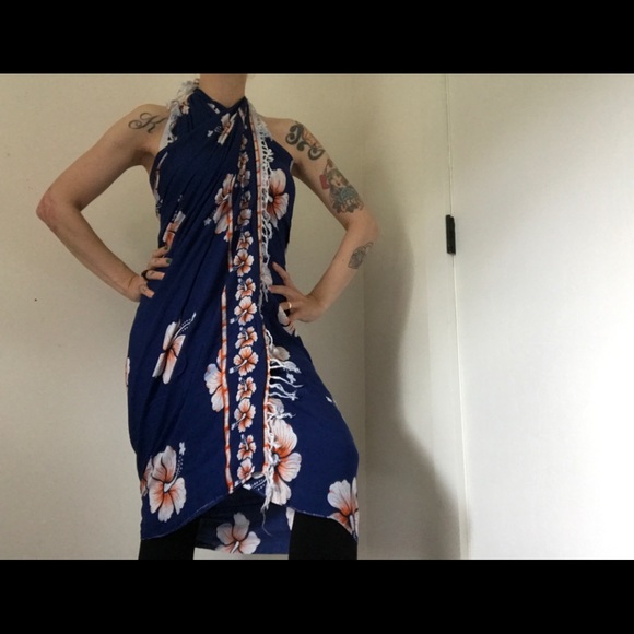 Vintage | Swim | Vintage Hawaiian Print Sarong Full Body Length | Poshmark